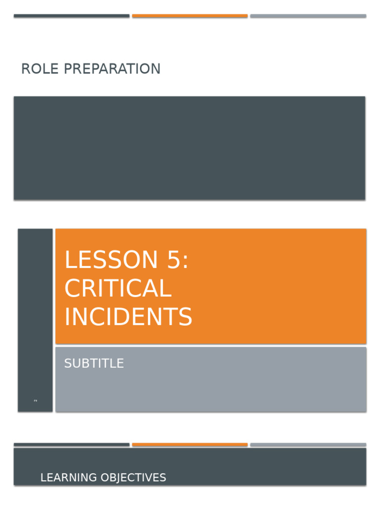 Module 4 Lesson 5 Critical Incident Exposure (Updated) | PDF | Mental ...
