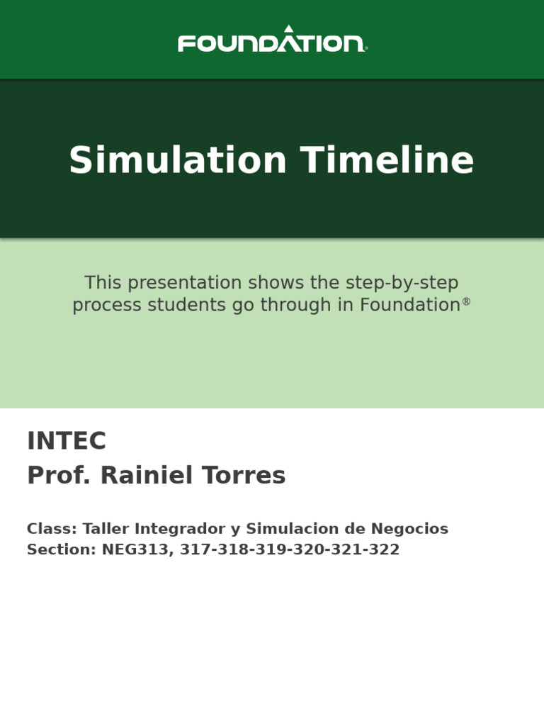 Foundation Simulation Timeline | PDF | Software | Computing