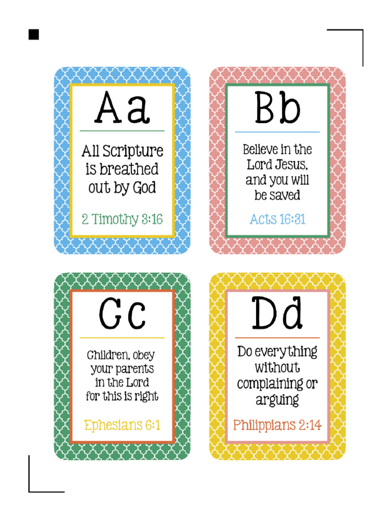 ABC Scripture Memory Verses | PDF