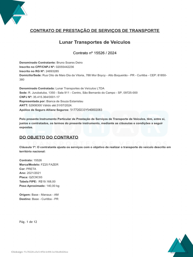 Bruno Soares Deiro - Clicksign | PDF | Seguro