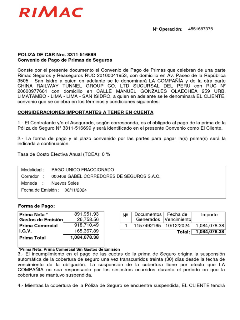 Poliza Car - 516699 - LQ | PDF | Seguro | Póliza de seguros