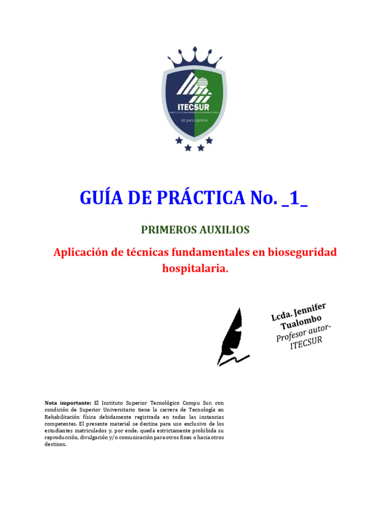 Bioseguridad Hospitalaria: Guía Práctica | PDF | Lavado de manos | Educación más alta