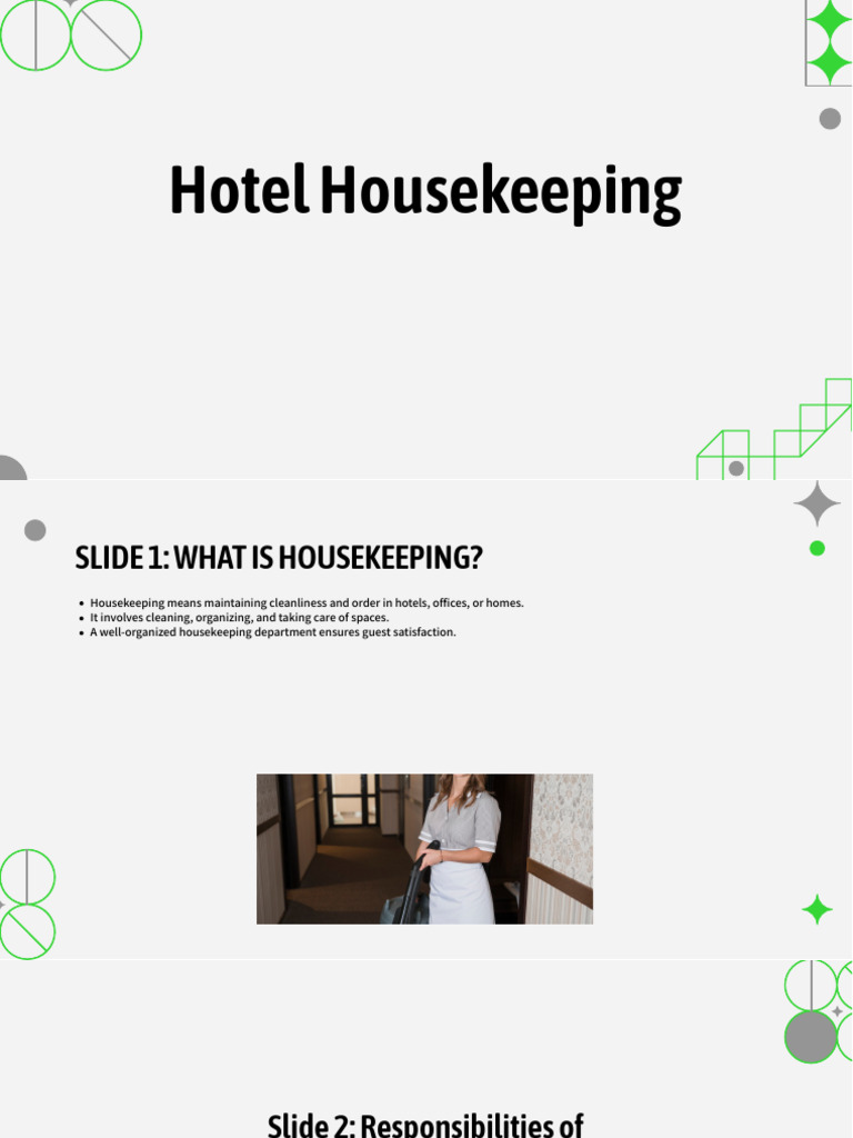 Slidesgo Behind The Scenes The Art of Hotel Housekeeping Excellence ...