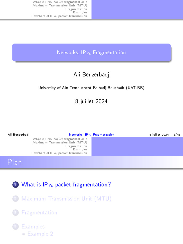 IPv4 Fragmentation-2 | PDF | Internet Protocols | Communications Protocols