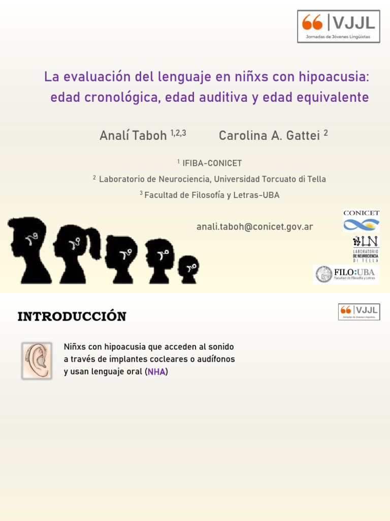 Evaluación Lingüística en Niñxs con Hipoacusia | PDF | Neurología ...