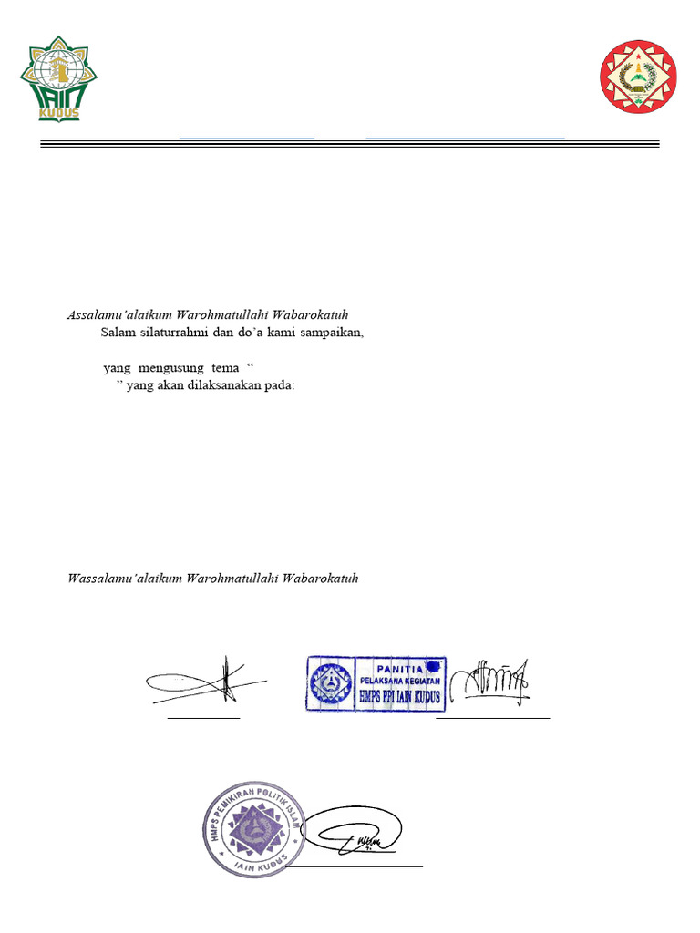 HMPS Surat Undangan PPI 2021 | PDF