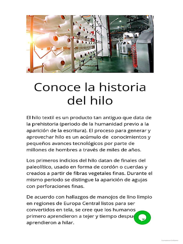 Historia Del Hilo1 | PDF