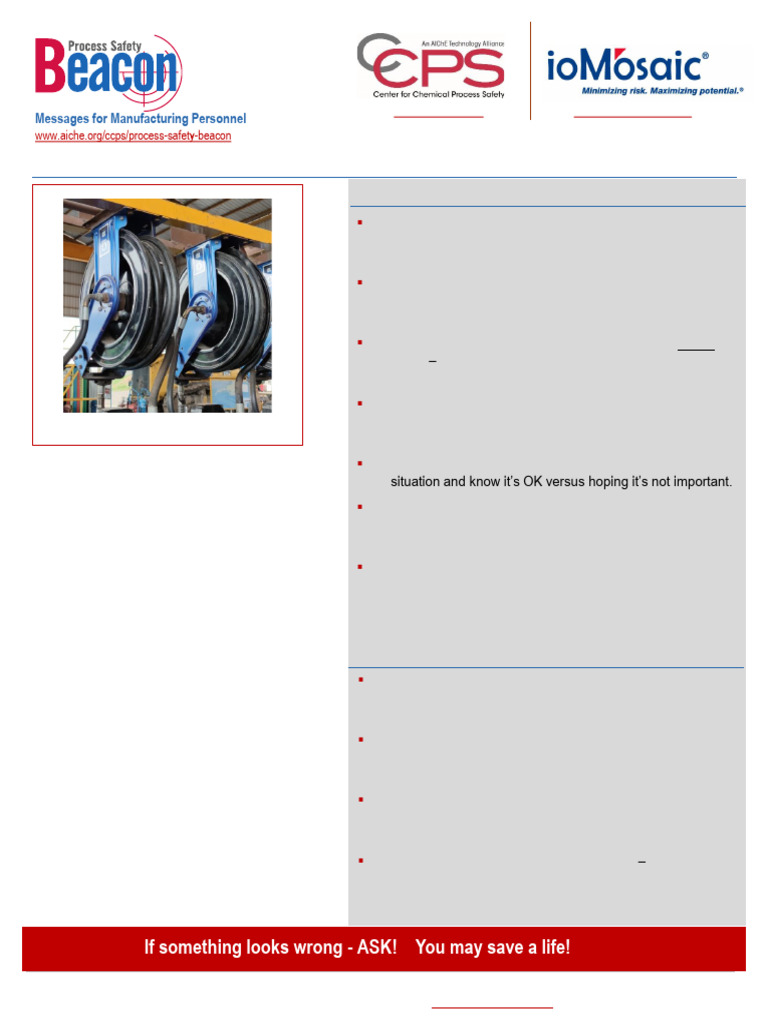 06th & 07th January'25 - CCPS Safety Beacon | PDF | Safety