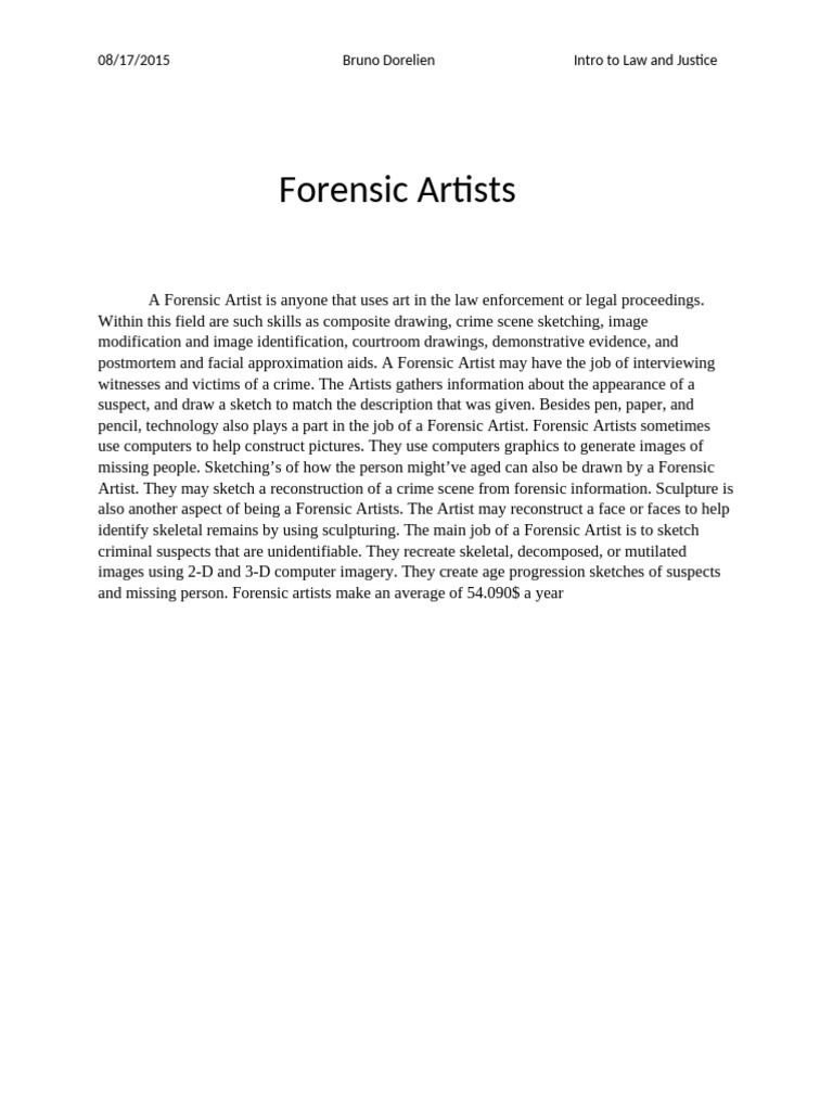 Forensic Artists | PDF