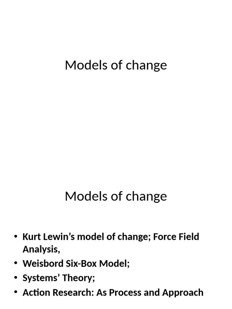 Organizational Change Models | PDF | Action Research | Cognition