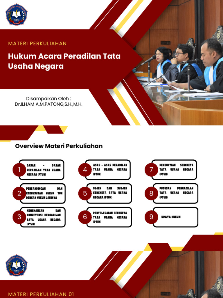 Materi Kuliah 01. Dasar Kekuasaan Hakim & PERATUN | PDF