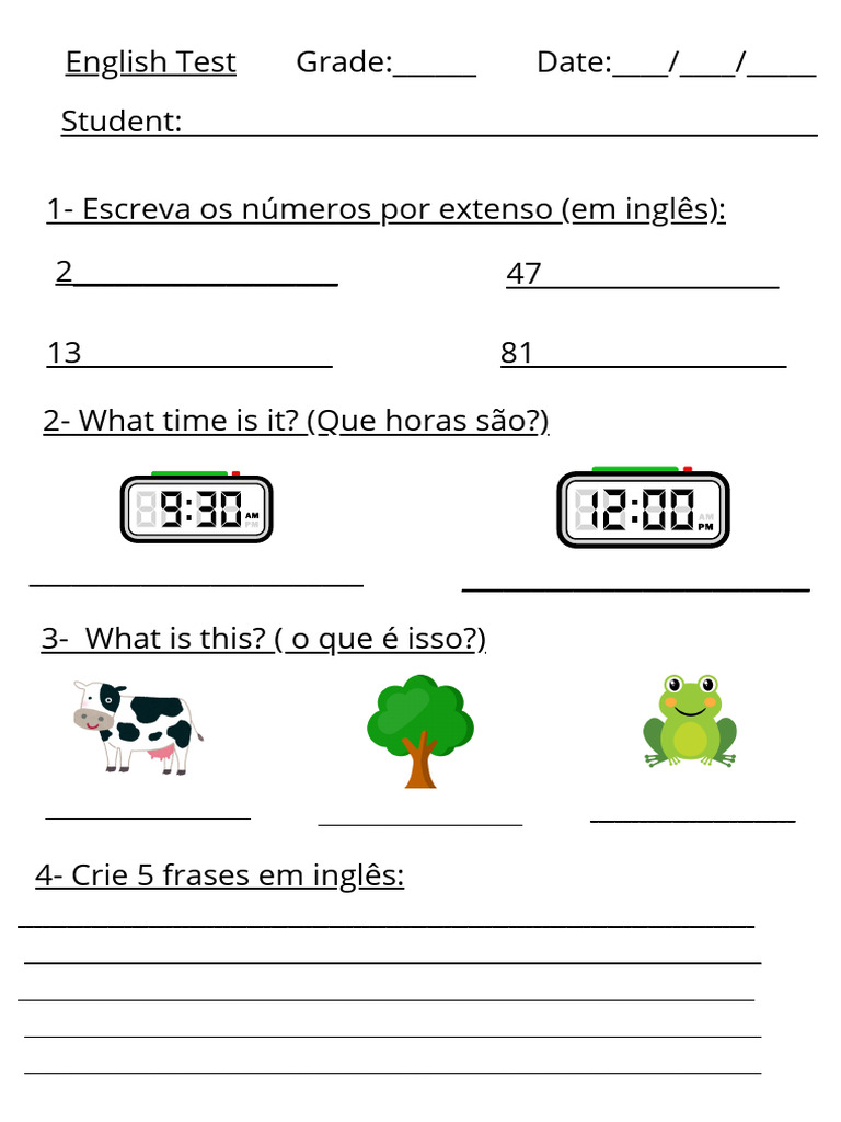 +Teste de ingles.pdf | PDF