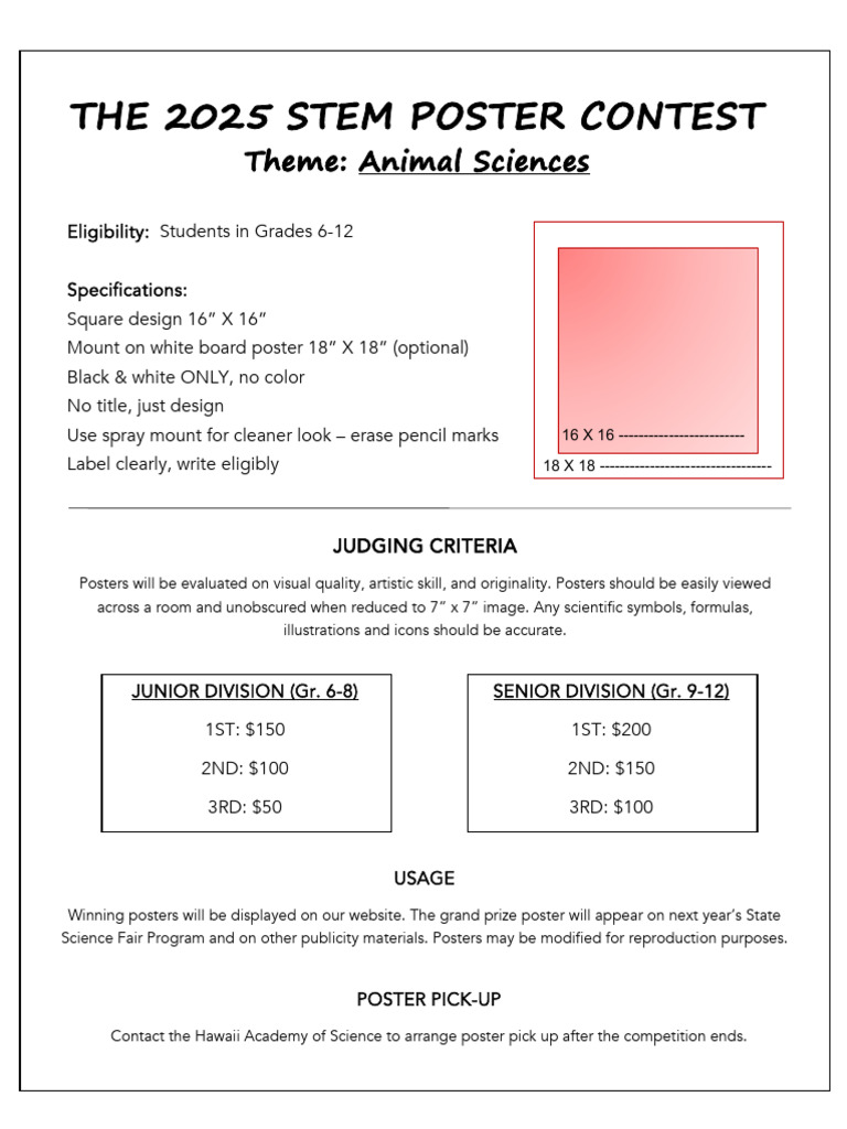 STEM Poster Instructions 2025 | PDF