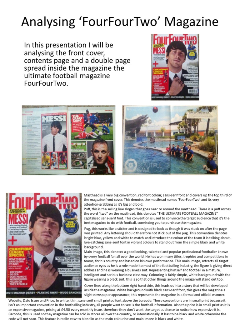 Four Four Two Magazine Analysis | PDF | Magazines