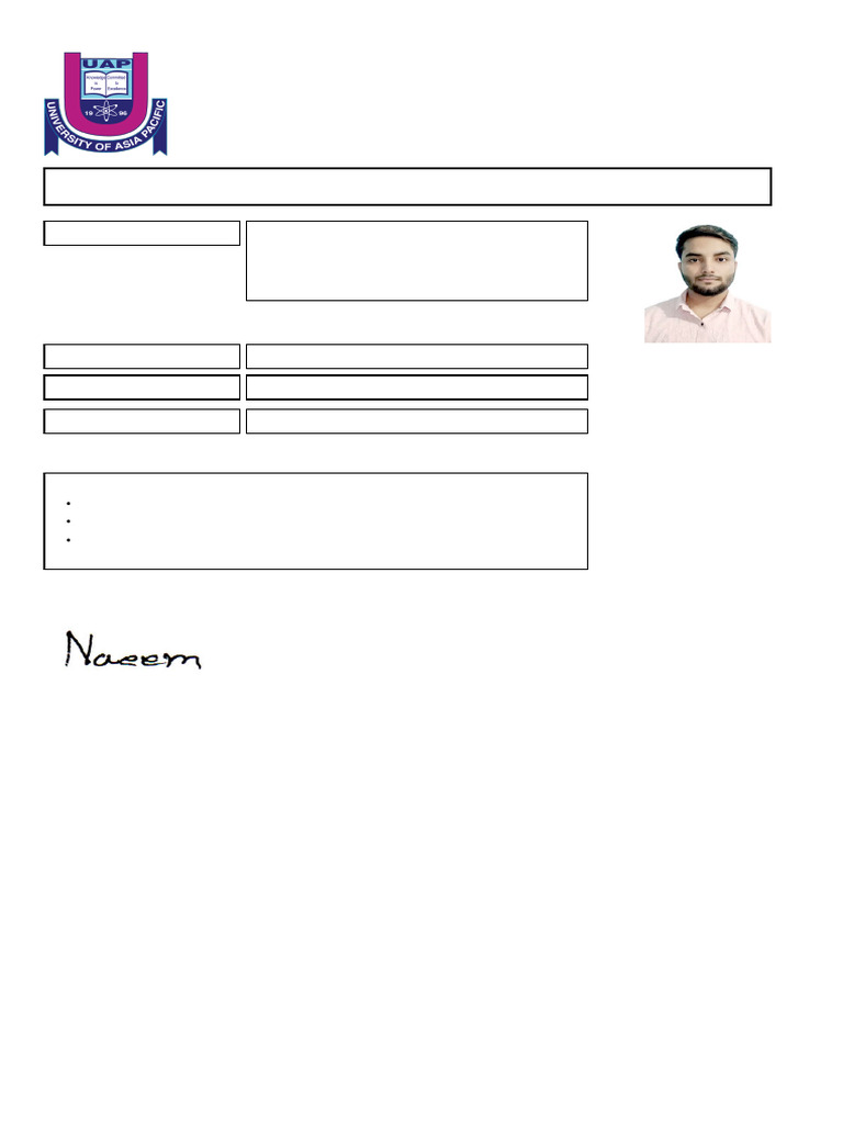 UAP Fall 2024 Admit Card Instructions | PDF