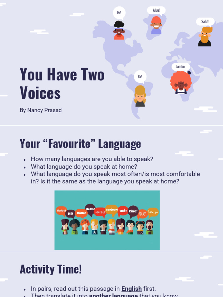 Analyzing "You Have Two Voices" Poem | PDF | English Language