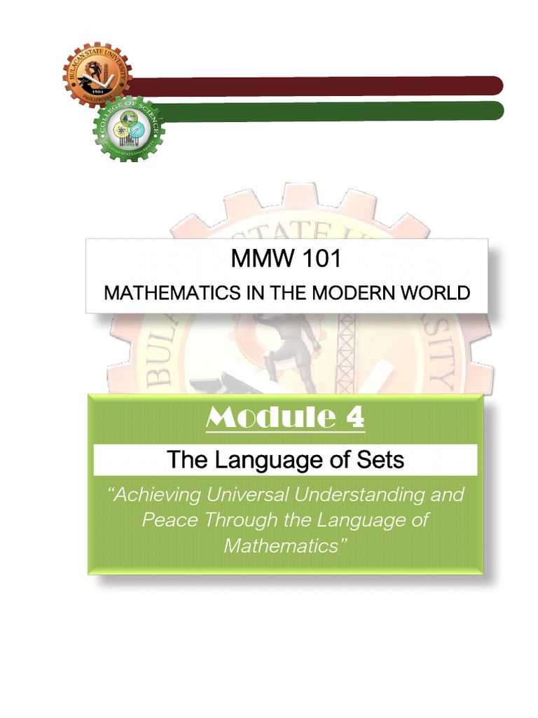 Final Module 4 The Language of Sets | PDF | Mathematics | Set (Mathematics)