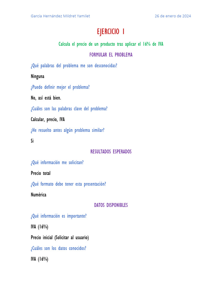 Ejercicios informatica | PDF | Triángulo | Multiplicación