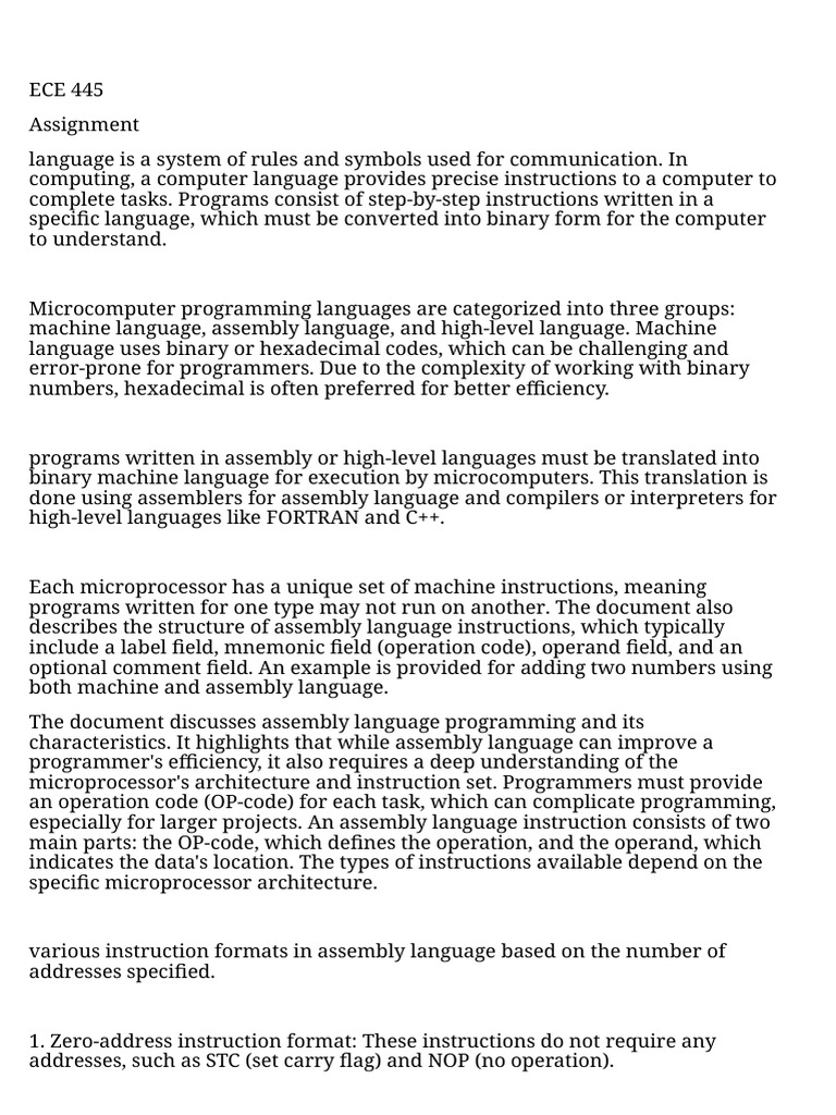 ece445 | PDF | Assembly Language | Computer Hardware