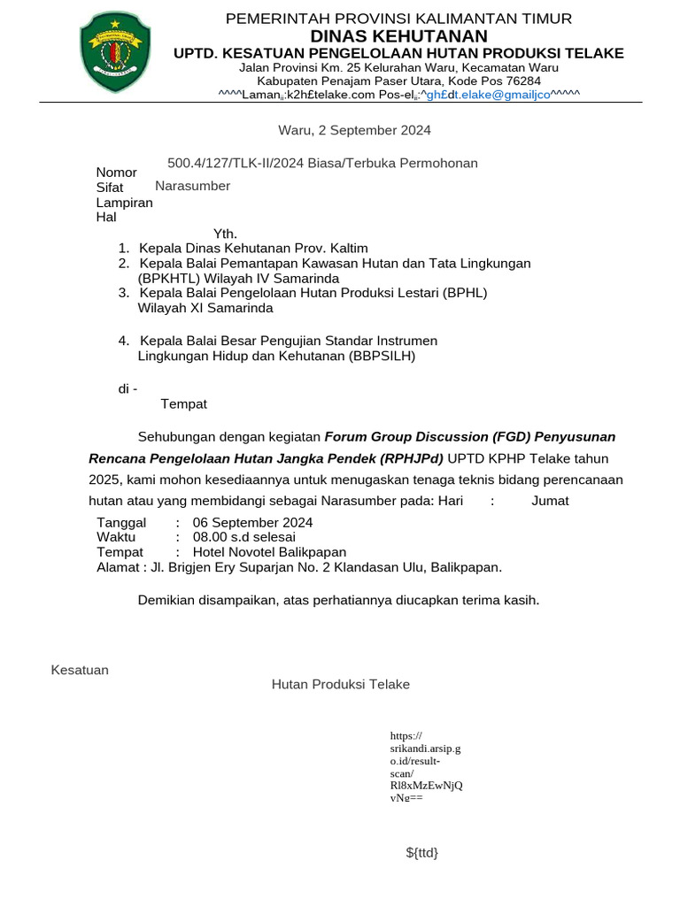 FGD Rencana Pengelolaan Hutan 2025 | PDF