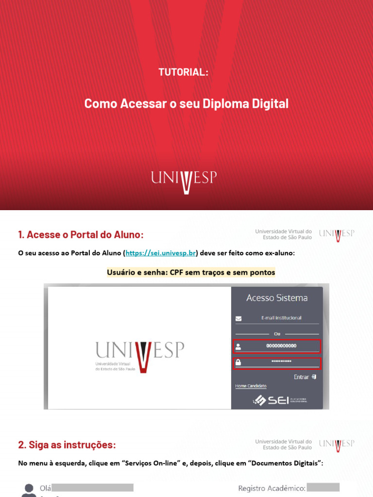 Tutorial Como Acessar o Seu Diploma Digital | PDF