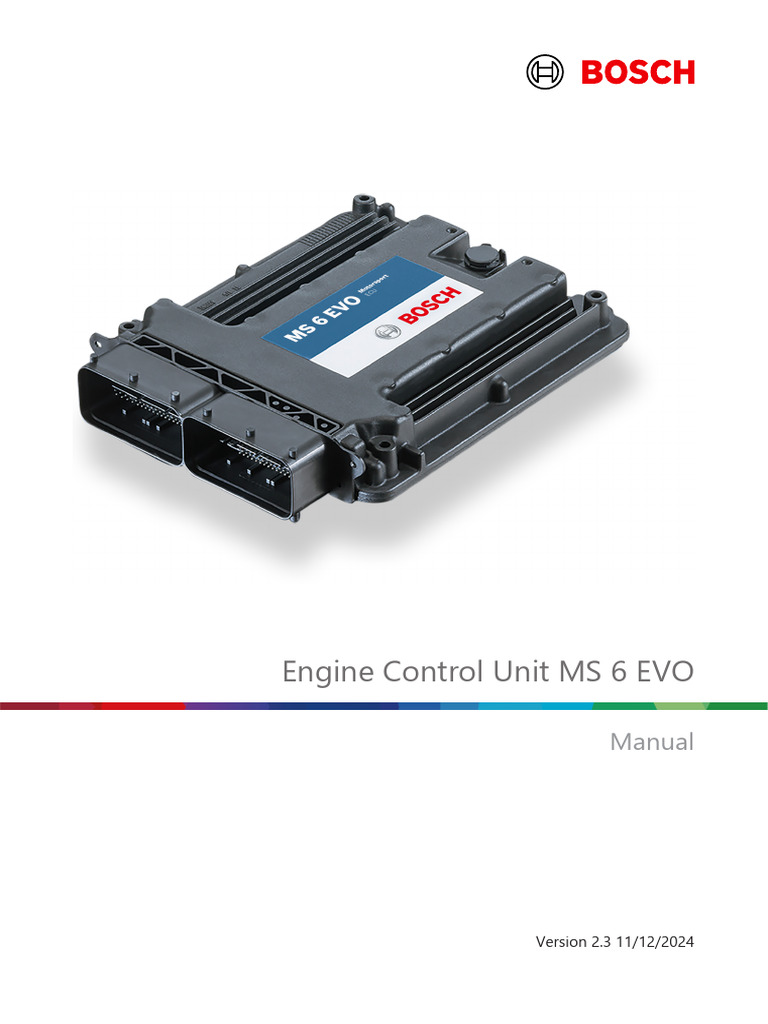 Operation Manual Engine_Control_Unit_MS_6.1_EVO | PDF | Amplifier ...