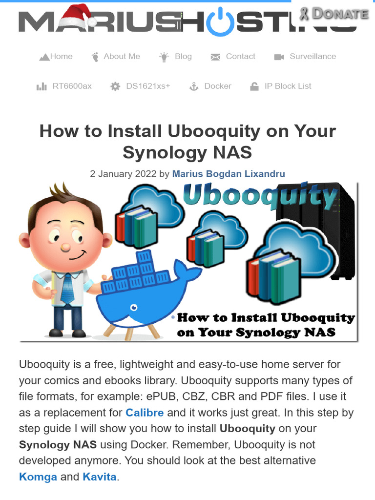 How To Install Ubooquity On Your Synology NAS - Marius Hosting | PDF | Computer File | Operating ...
