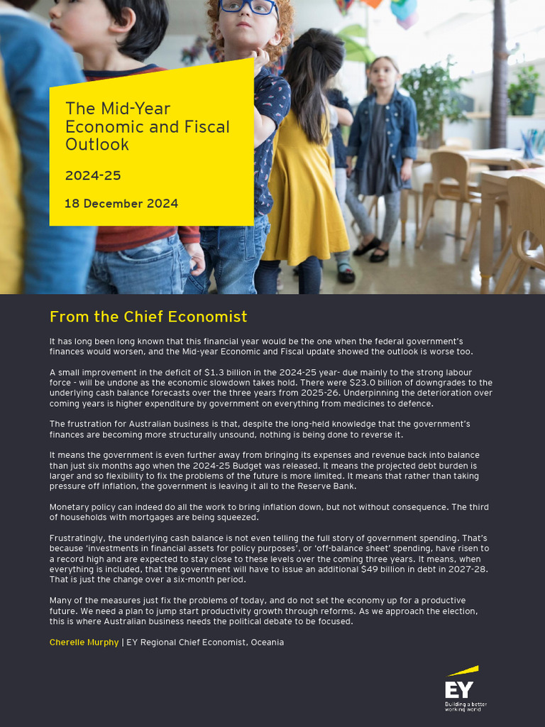2025 Economic Outlook and Fiscal Update | PDF | Fiscal Policy | Taxes