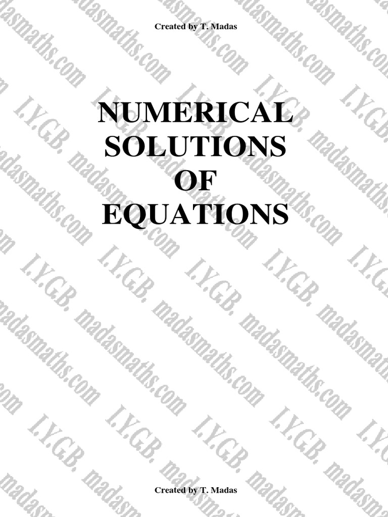 Numerical Methods for Root Finding | PDF | Interpolation | Algebra