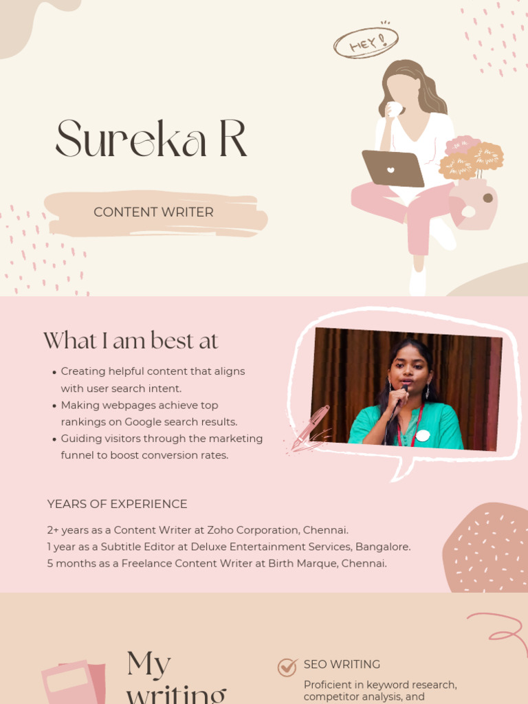 Sureka R - Portfolio | PDF | Search Engine Optimization | World Wide Web