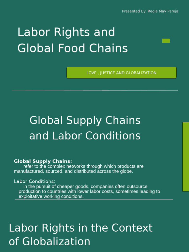 Labor Rights and Global Food Chain - Pareja R | PDF | Fair Trade ...