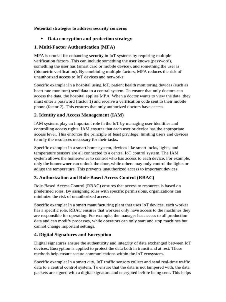 Potential Strategies To Address Security Concerns | PDF | Internet Of ...