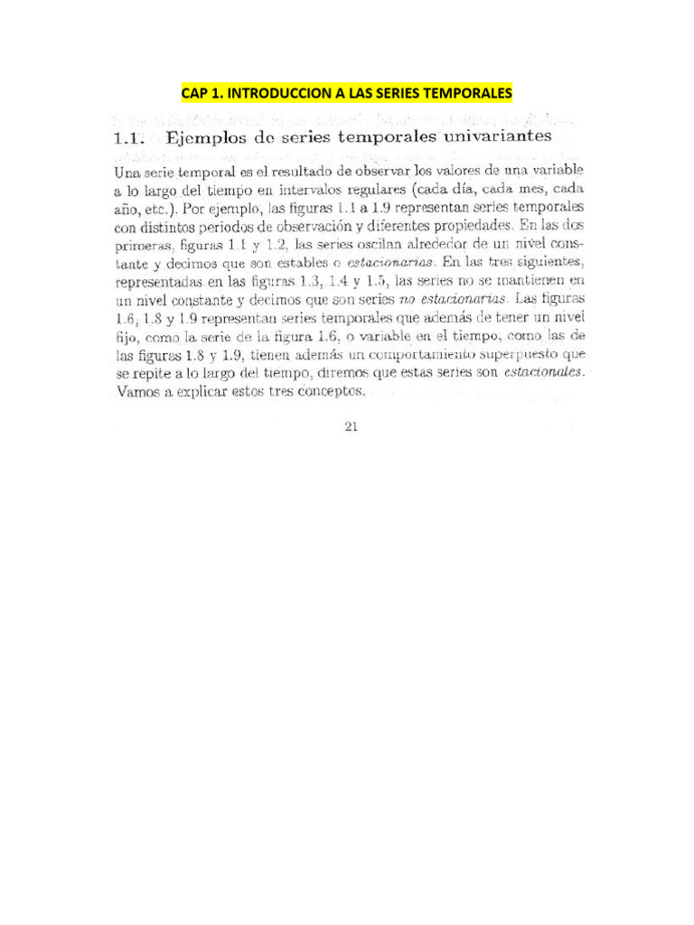 Cap 1. Introduccion A Las Series Temporales | PDF