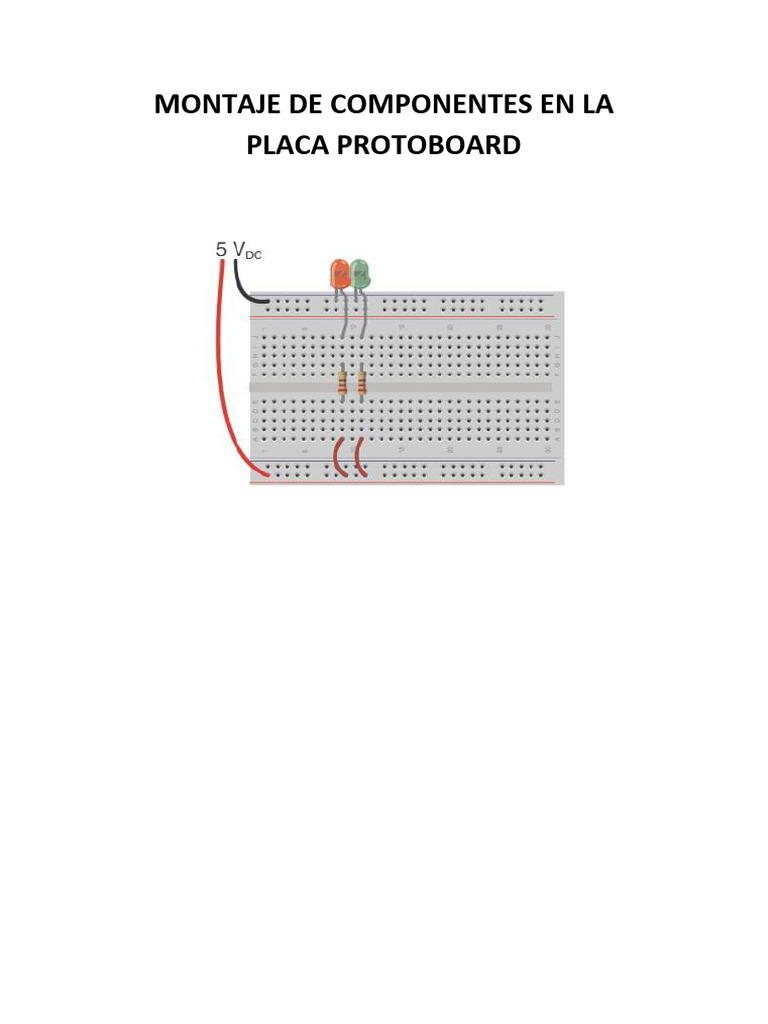 Montaje de Componentes en La Placa Protoboard | PDF