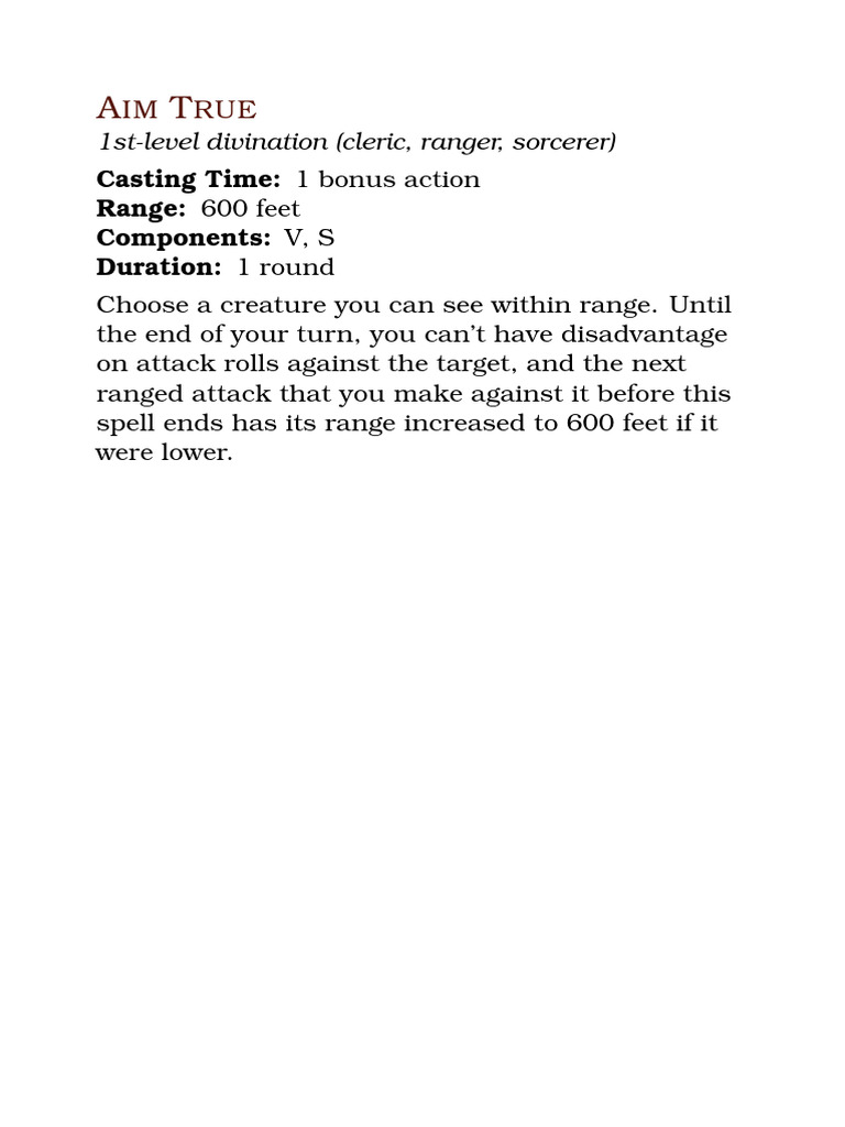 D&D Spell Descriptions and Mechanics | PDF | D20 System | Dungeons ...