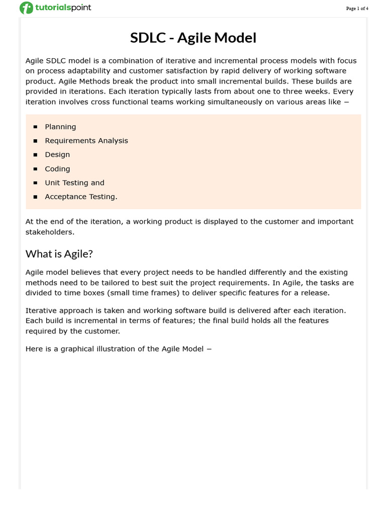 5 SDLC - Agile Model | PDF | Agile Software Development | Software Development Process