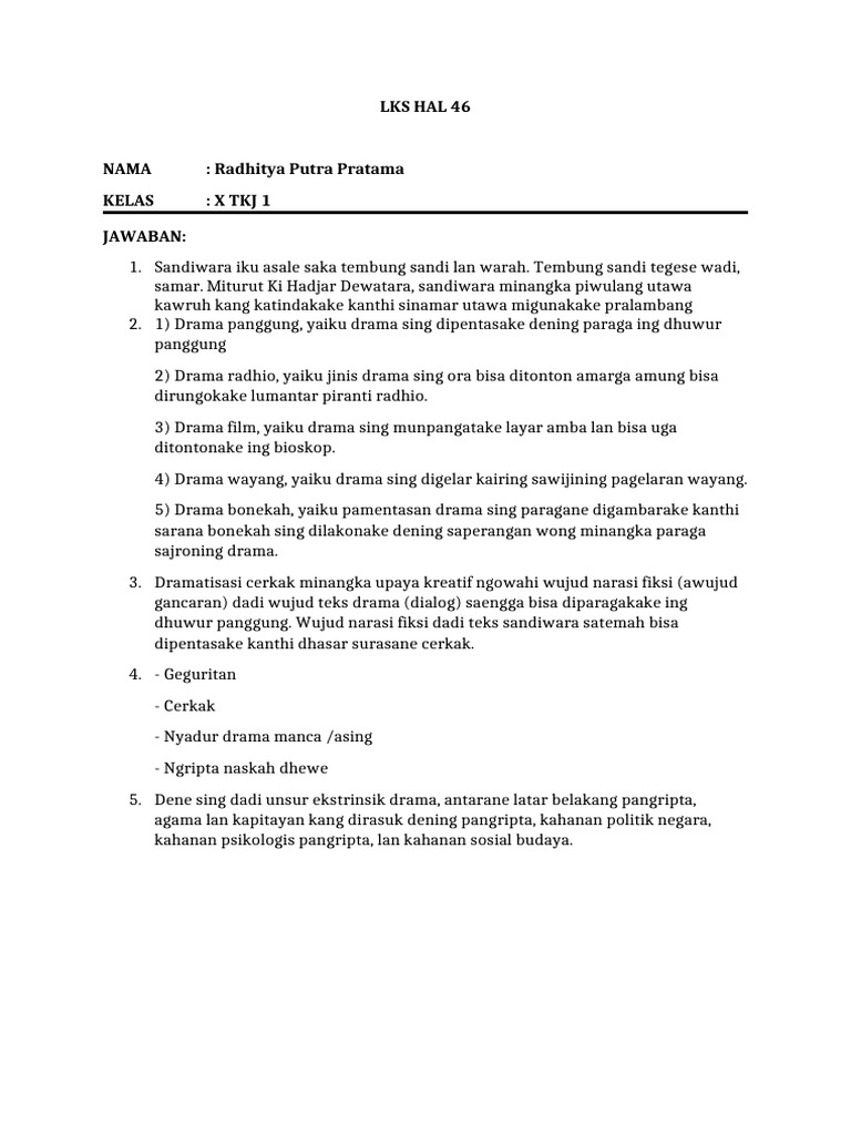 26. Radhitya Putra Pratama hal 46 b Jawa | PDF