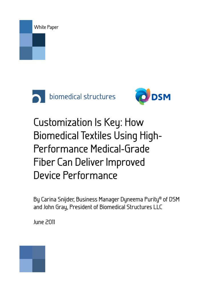 wp-bms-dsm-textile-processing-techniques | PDF | Biomaterial | Textiles