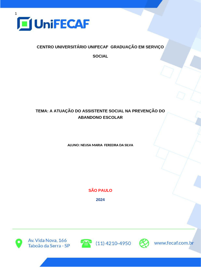 Assistente Social e Abandono Escolar | PDF | Sociologia | Pedagogia