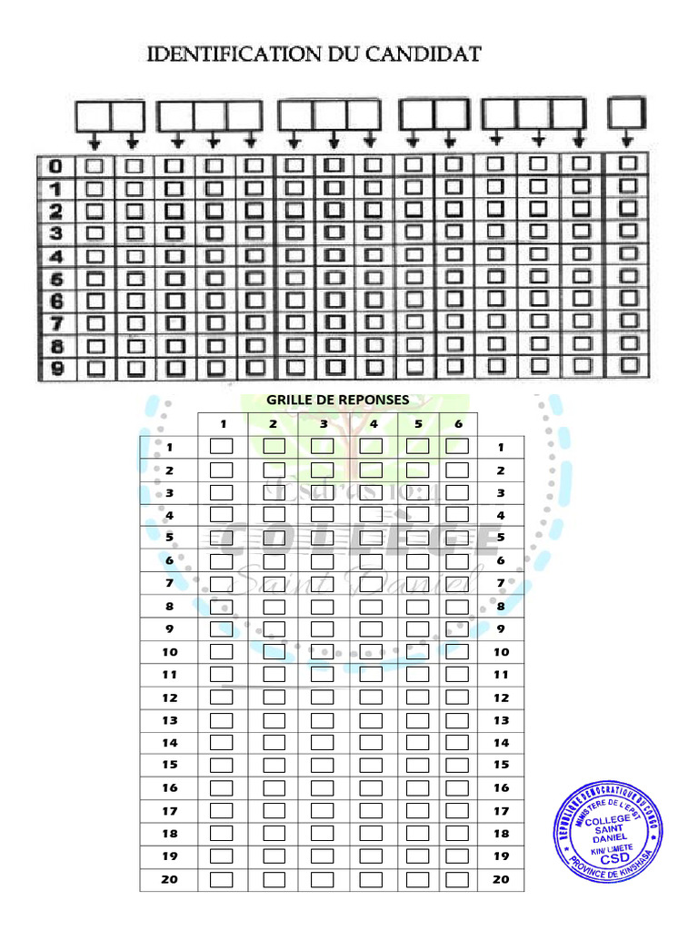 Grille de Reponses 4 | PDF