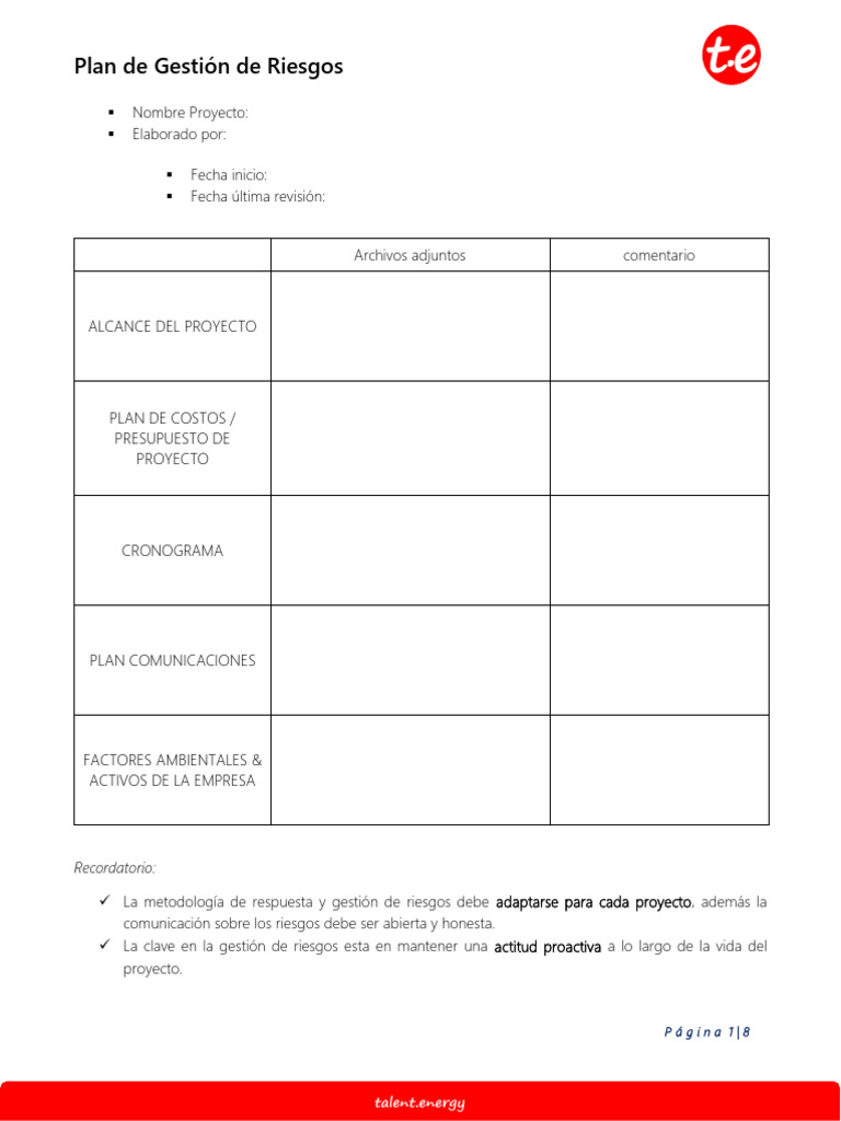 Elaborar Plan de Gestion | PDF | Presupuesto