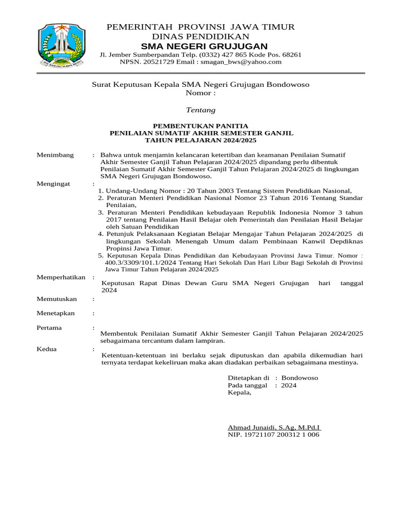 SK PSAS Ganjil 2024-2025 | PDF