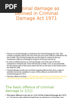 Overview of the Criminal Damage Act 1971 | PDF | Recklessness (Law ...