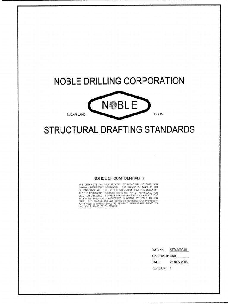 Noble Structural Drafting Standards | PDF