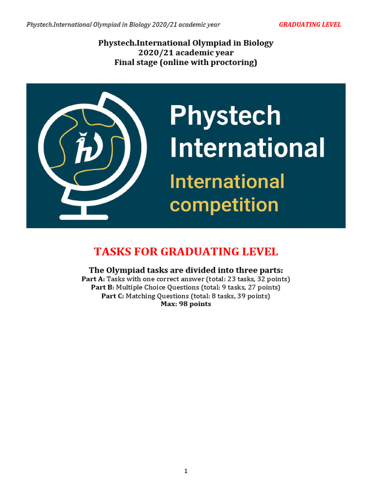 Solutions Phystech International Graduate | PDF | Heart Valve | Mutation