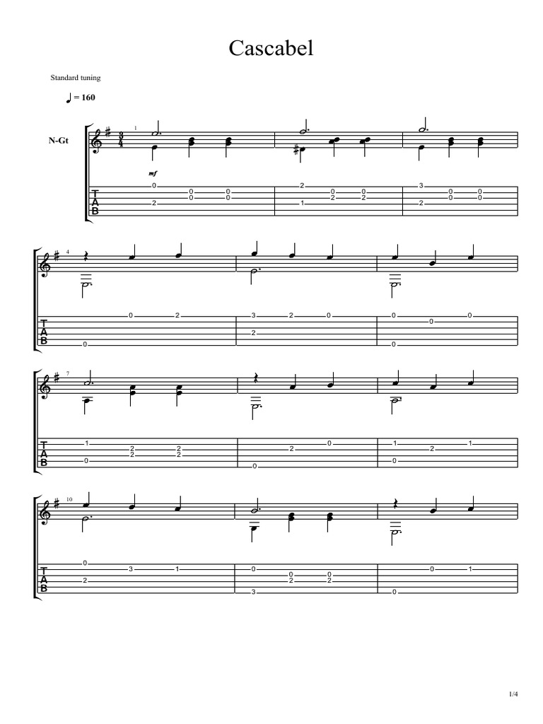 Guitar Tab for "Cascabel" | PDF