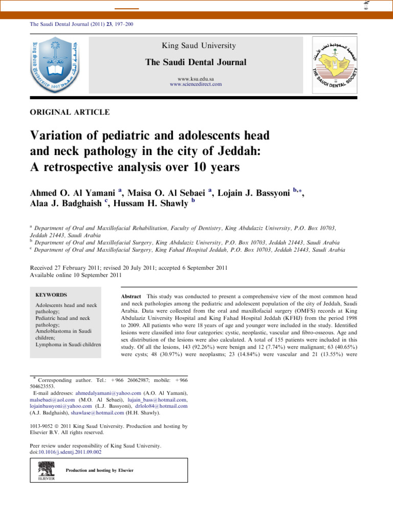 Variation of Paediatric Neck Pathology | PDF | Neoplasms | Medicine