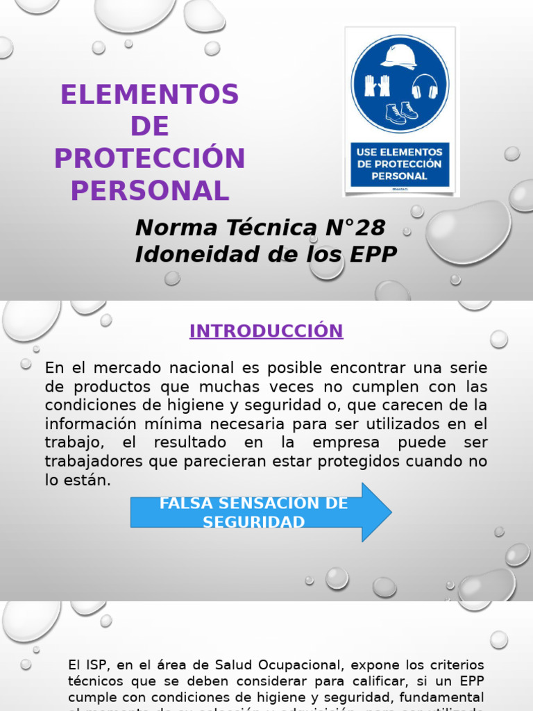 Norma Técnica N°28 Idoneidad de Los EPP | PDF | Calidad (comercial)
