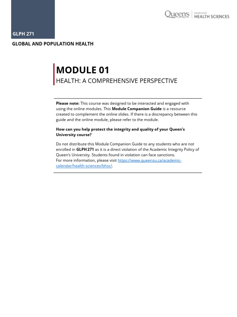 GLPH 271 Module 01 Overview | PDF