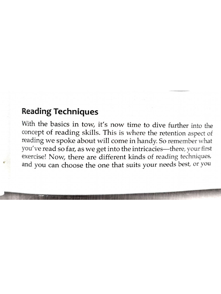 Reading Techniques | PDF